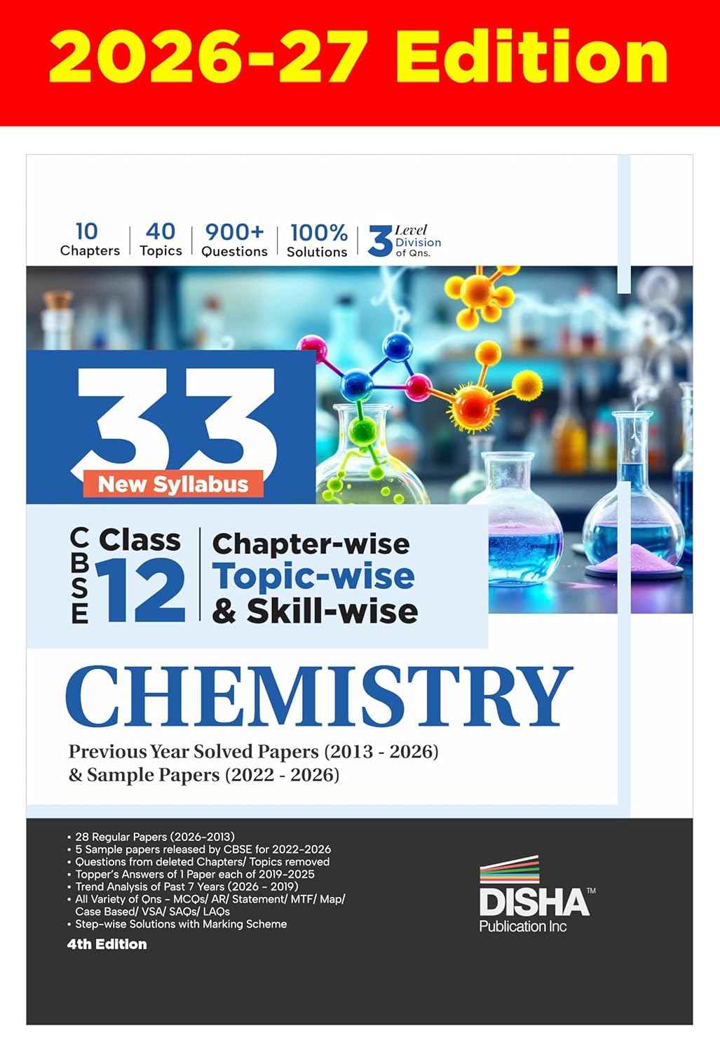 Disha 33 New Syllabus Chapter-wise, Topic-wise & Skill-wise CBSE Class ...